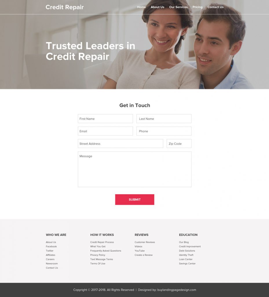 best credit repair website design to improve your response rate